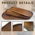 Acacia Wood Serving Platters and Trays (3 Pack) – Rectangular/Oval ...