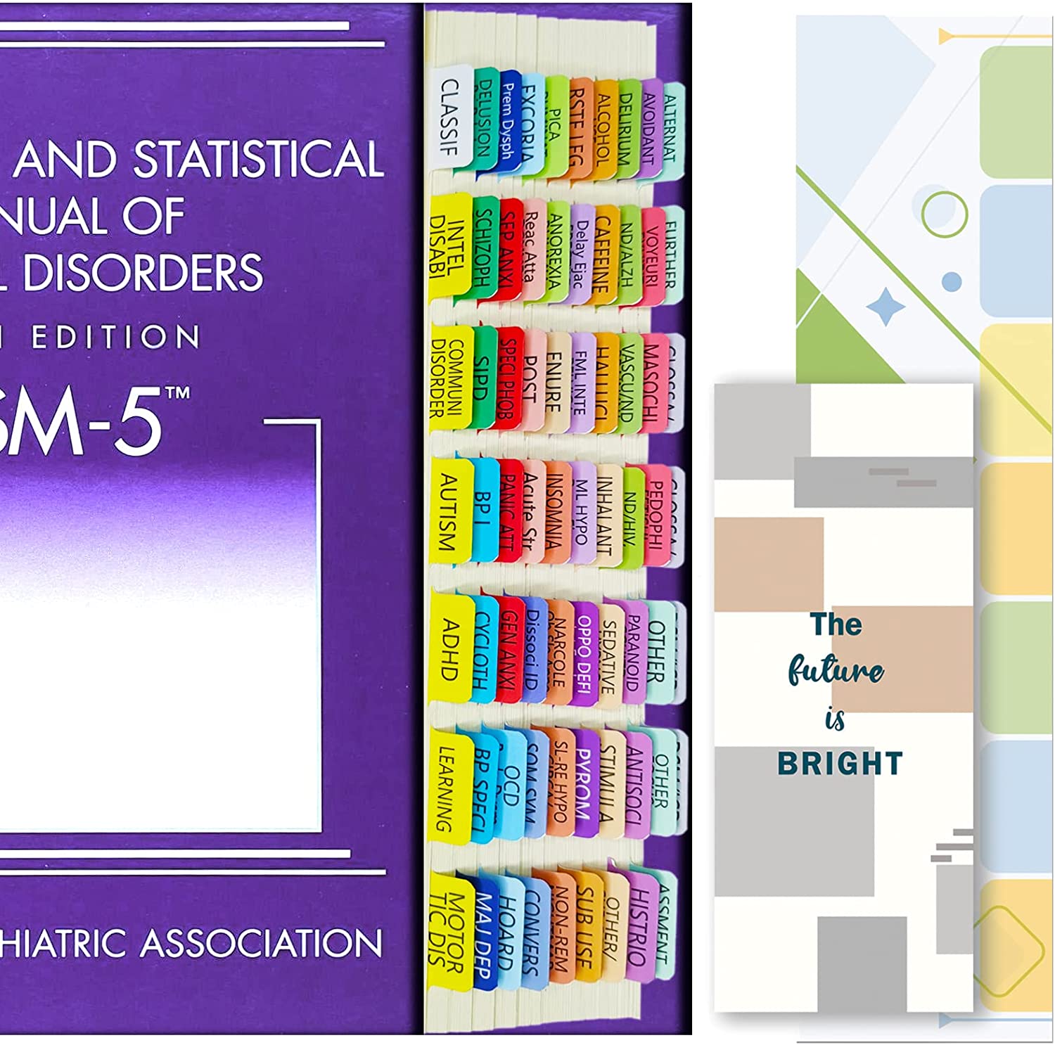 shiyou-DSM-5 Tabs, Index Tabs for DSM-5, Color-Coded & Laminated, 80 ...
