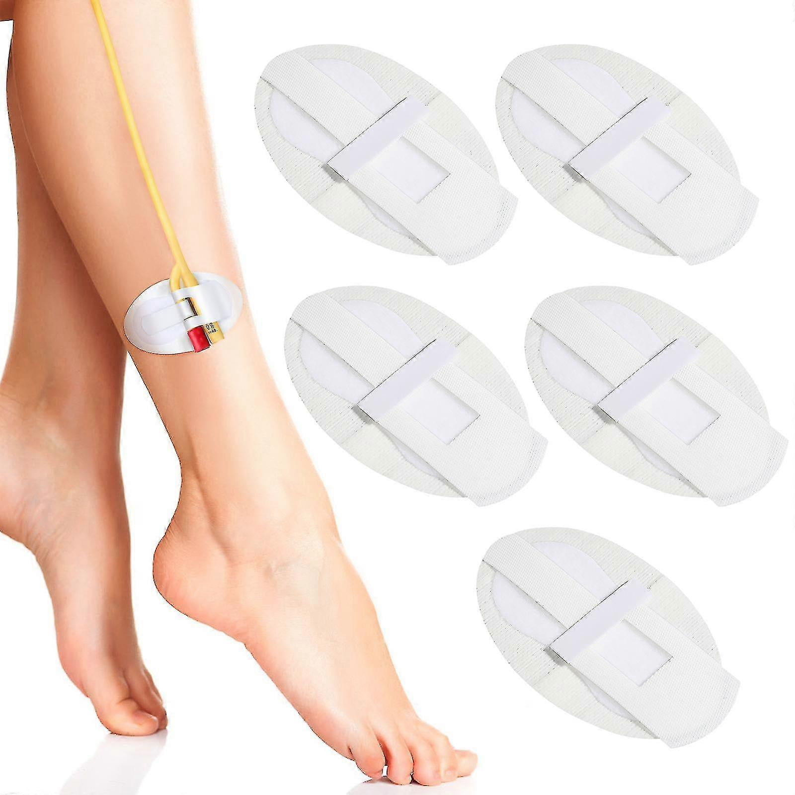 10 Pcs stiker catheter fixing sticker wrap band fasteners catheter leg ...