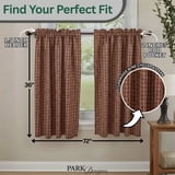 Park Designs Country Plaid Kitchen Curtains - Red Sturbridge Tiers with ...
