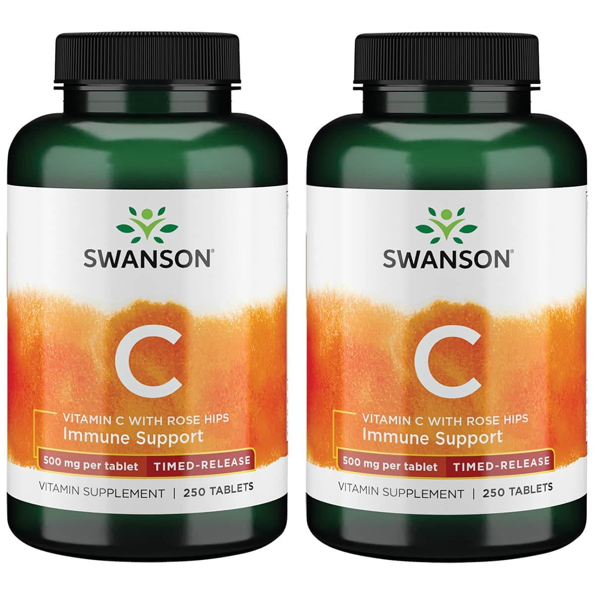 Swanson Time-Released C-500 with Rose Hips 500 mg 250 Tabs 2 Pack ...