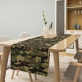 Camouflage Table Runner, Forest Teens Camo Army Camouflage Table Cloth ...