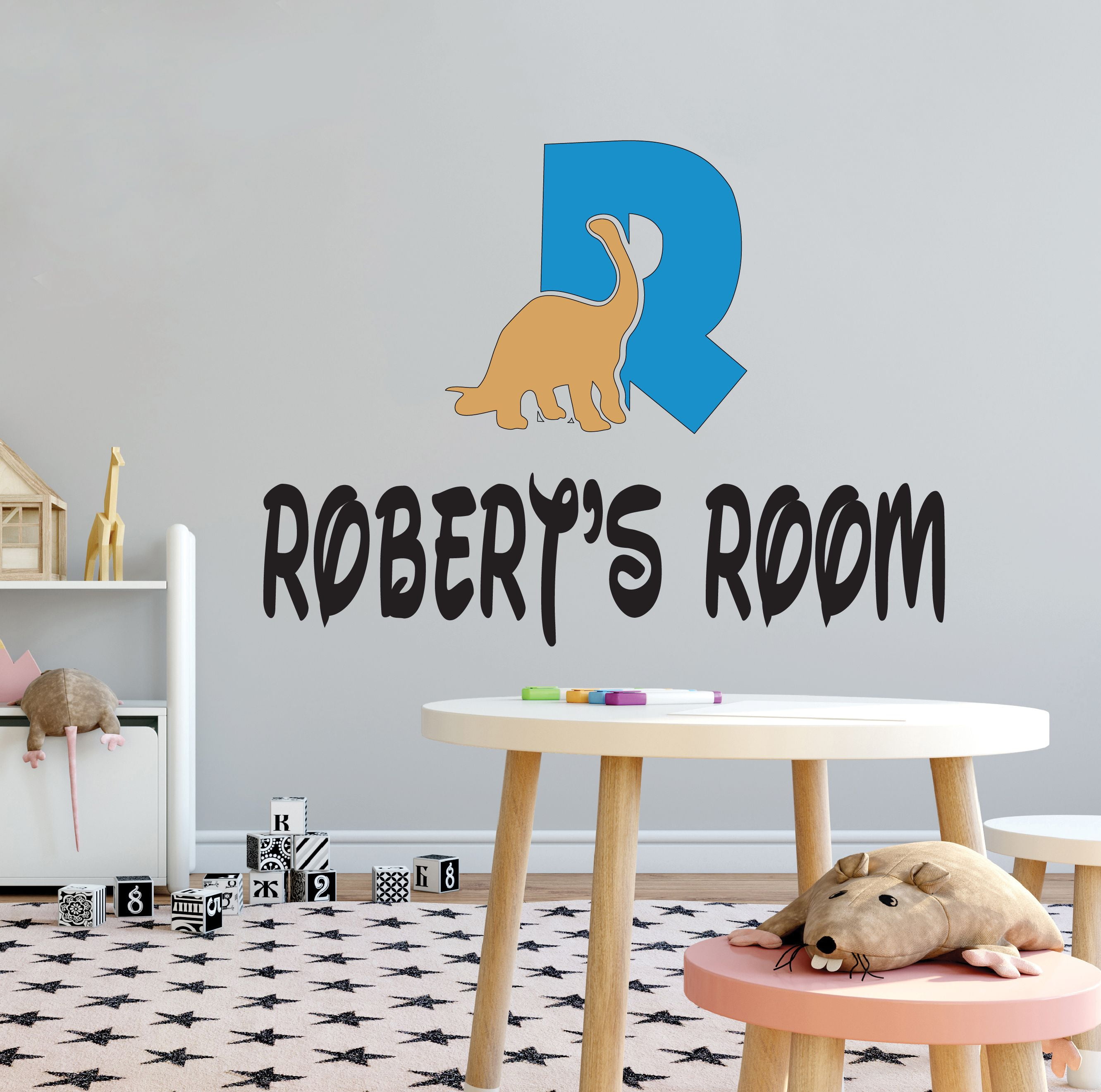 DINO LETTER R - Adhesive Kids Playroom Letter R Alphabet Personalized ...