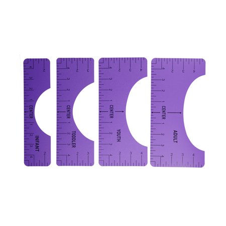 ZheElen 4 Pieces T-Shirt Alignment Rulers Set Guiding Stencils Size ...