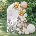 Arch Backdrop 7.2 Ft, Purple Floral Spandex Stretch Fitted Arch Cover ...