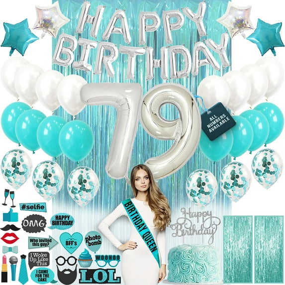 79th Birthday Decorations, 79th Birthday Party Supplies, 79th Birthday ...