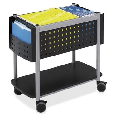 Safco Locking Top Mobile Tub File, 1-Shelf, 33-1/4 x 17 x 27, Black ...