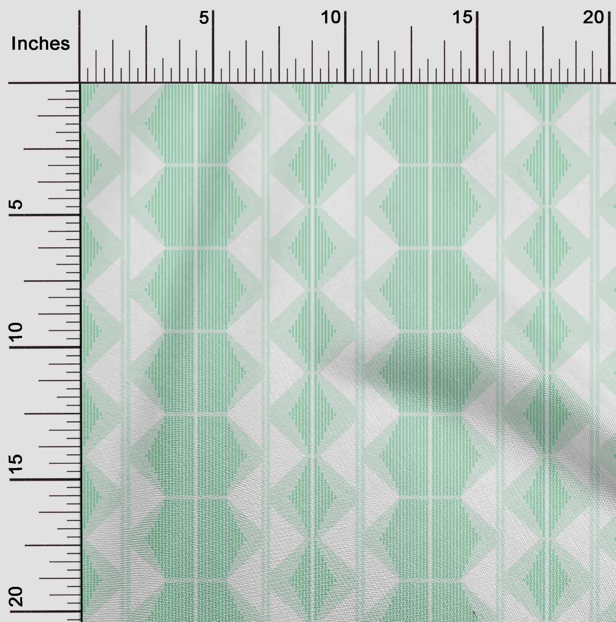 oneOone Organic Cotton Poplin Twill Fabric Triangle & Hexagon Geometric ...