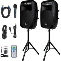"Proreck Party 15"" 2000W PA Speaker System with Bluetooth, USB/SD, FM ...