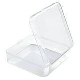 Small Square Transparent Plastic Storage Box Jewelry Crafts Case Clear ...