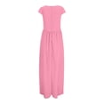Alun Summer Plus Size V-Neck Short Sleeves Wrap Dresses Bohemian Style ...