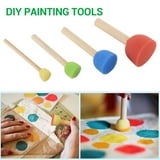 Foam Pouncer Assortment-Sponge Painting Stippler Set 24/-Foam Brush ...
