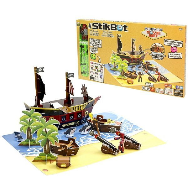 Zing Stikbot Movie Set - Pirate Scene - Stop Motion Action Figure Set ...