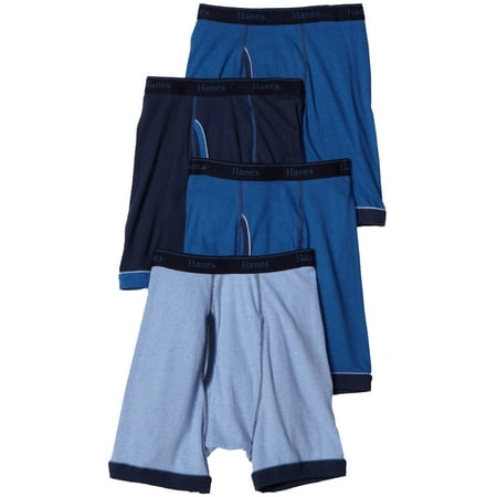 Hanes Ultimate Men's 4-Pack Classic Ringer Boxer Briefs-Colors May Vary ...