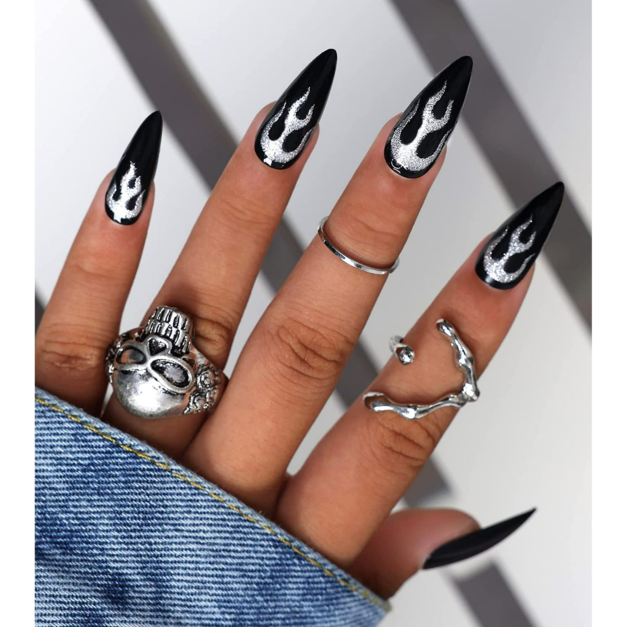 Easy Black And White Nail Designs Tumblr