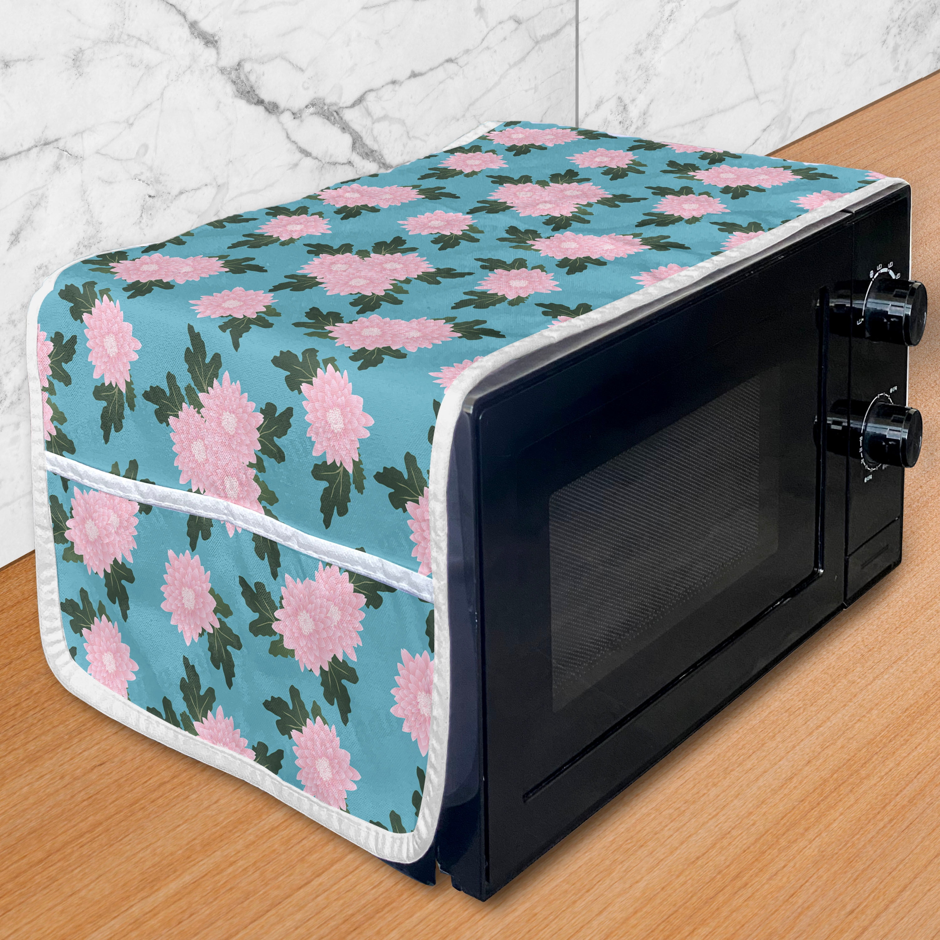 Blue and Pink Microwave Oven Cover, Digitally Generated Pattern of Soft ...