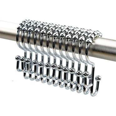 Ruby Red Set of 12 Easy-to-Use Plastic Snap On Shower Curtain Rings ...