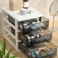3 Drawer Plastic Storage Boxes, Small Drawer Organizer Stackable ...