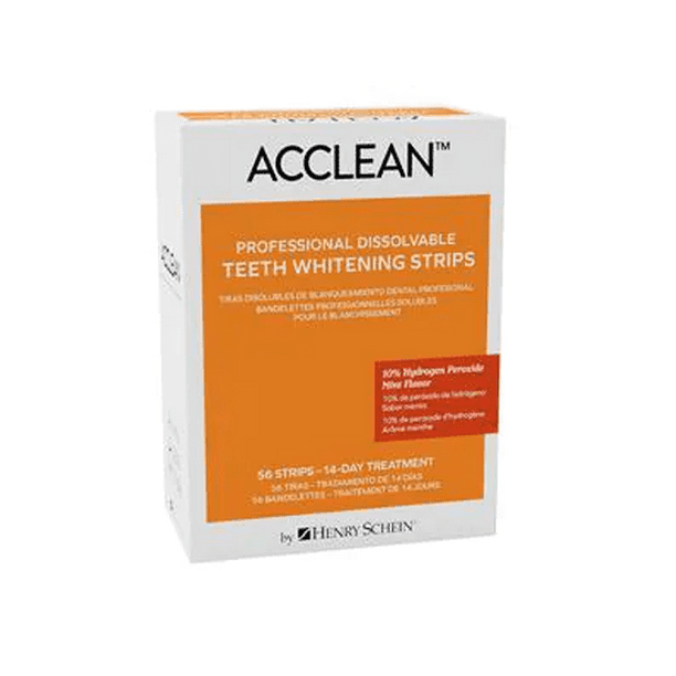 Acclean 10% Hydrogen Peroxide Teeth Whitening Strips; Dissolvable ...