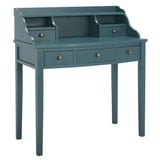 SAFAVIEH Landon Teal Writing Desk, 5-Drawer, Chic Pine Wood - Walmart.com