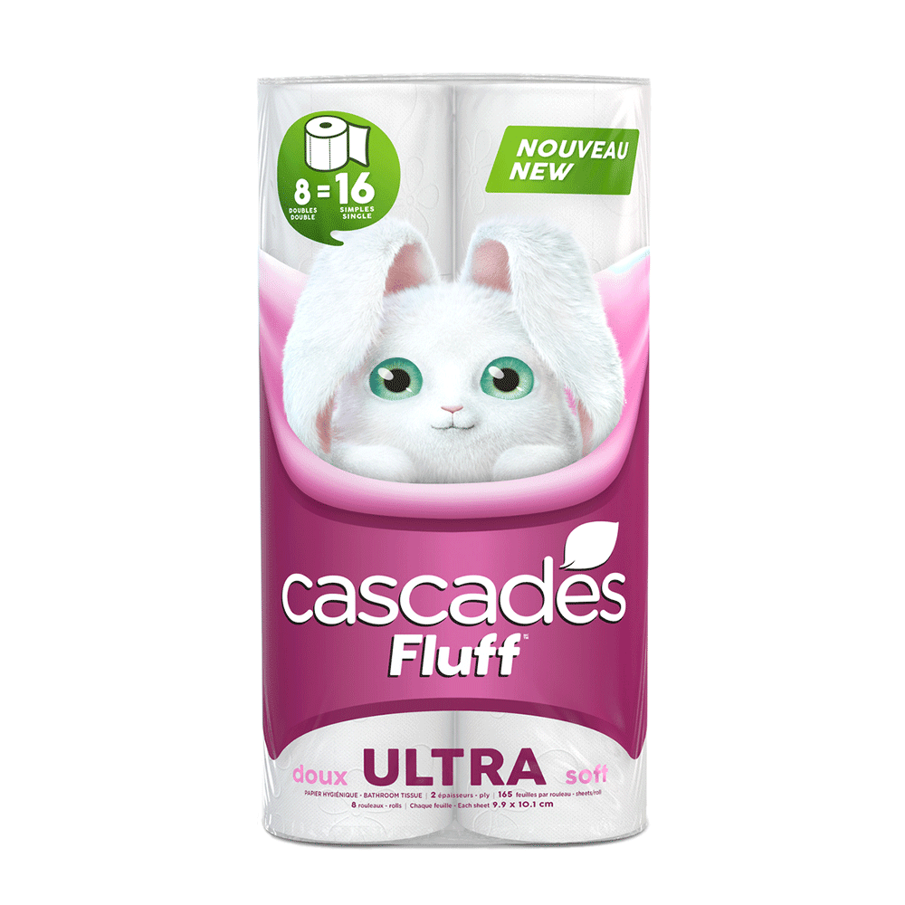 Cascades Fluff Ultra Bath Tissue, 2-ply, 8 Rolls 1Pack | Walmart Canada