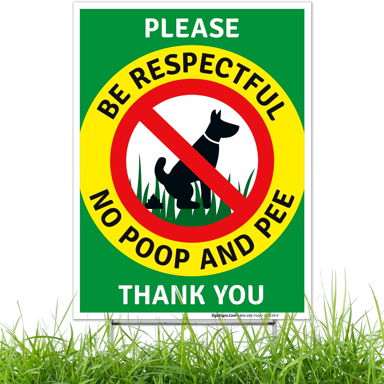 Please Be Respectful No Poop And Pee Thank You Sign, - Walmart.com