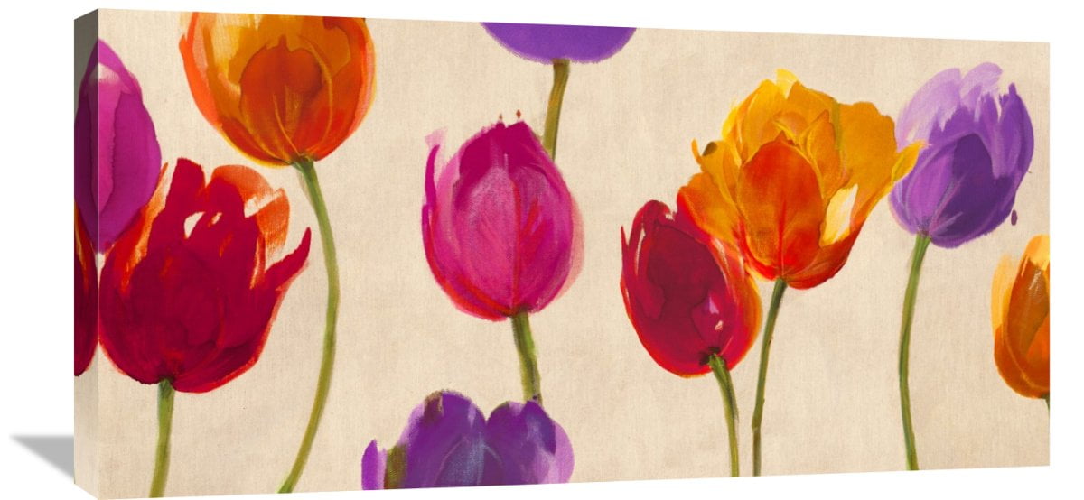 Global Gallery Luca Villa 'Tulips & Colors' Canvas Wall Art - Walmart.com