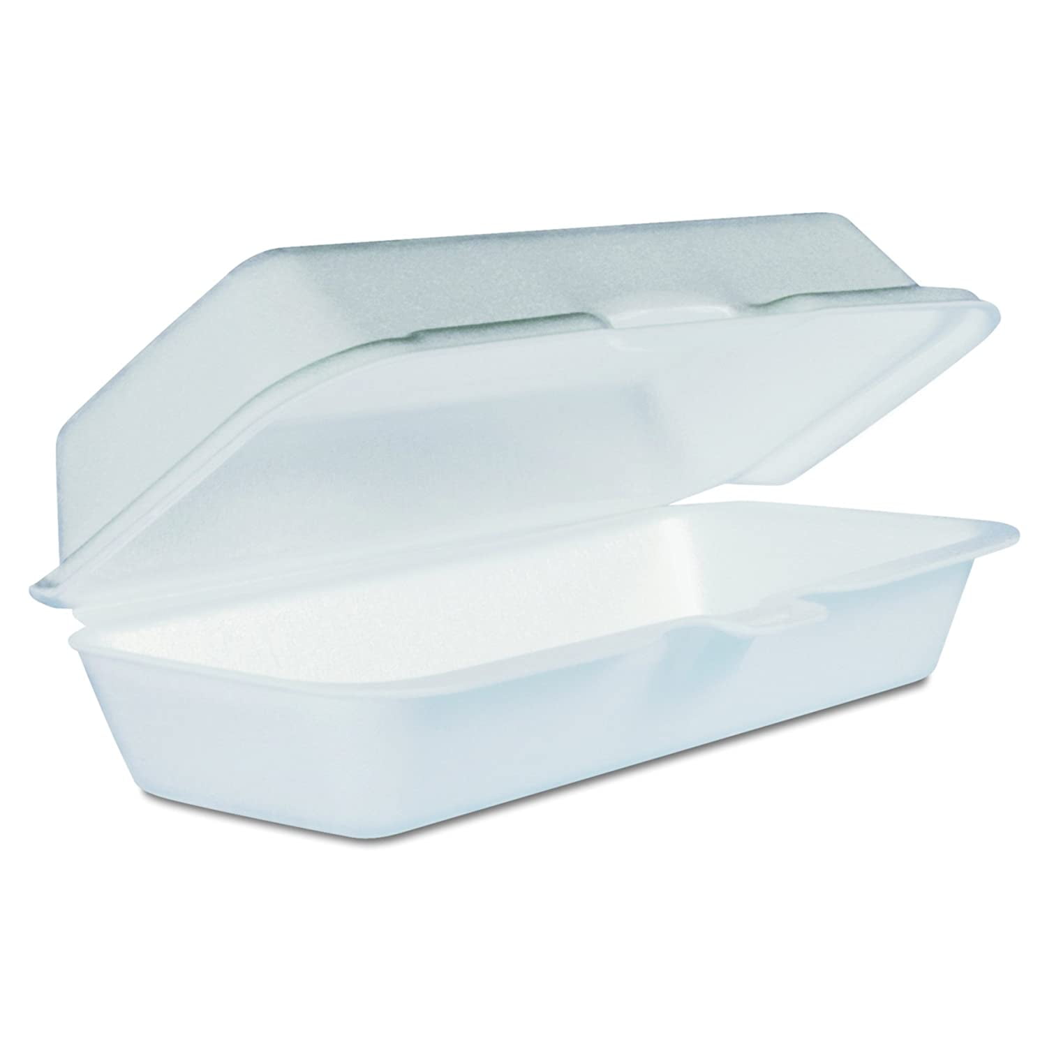 Dart 72Ht1 Foam Hot Dog Container with Hinged Lid for Take Out, 7.1" x ...