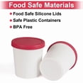 2 × Ice Cream Container Freezer Dessert Container Reusable Ice Cream ...