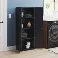 Mainstays 60" 2 Door Storage Cabinet, Black - Walmart.com