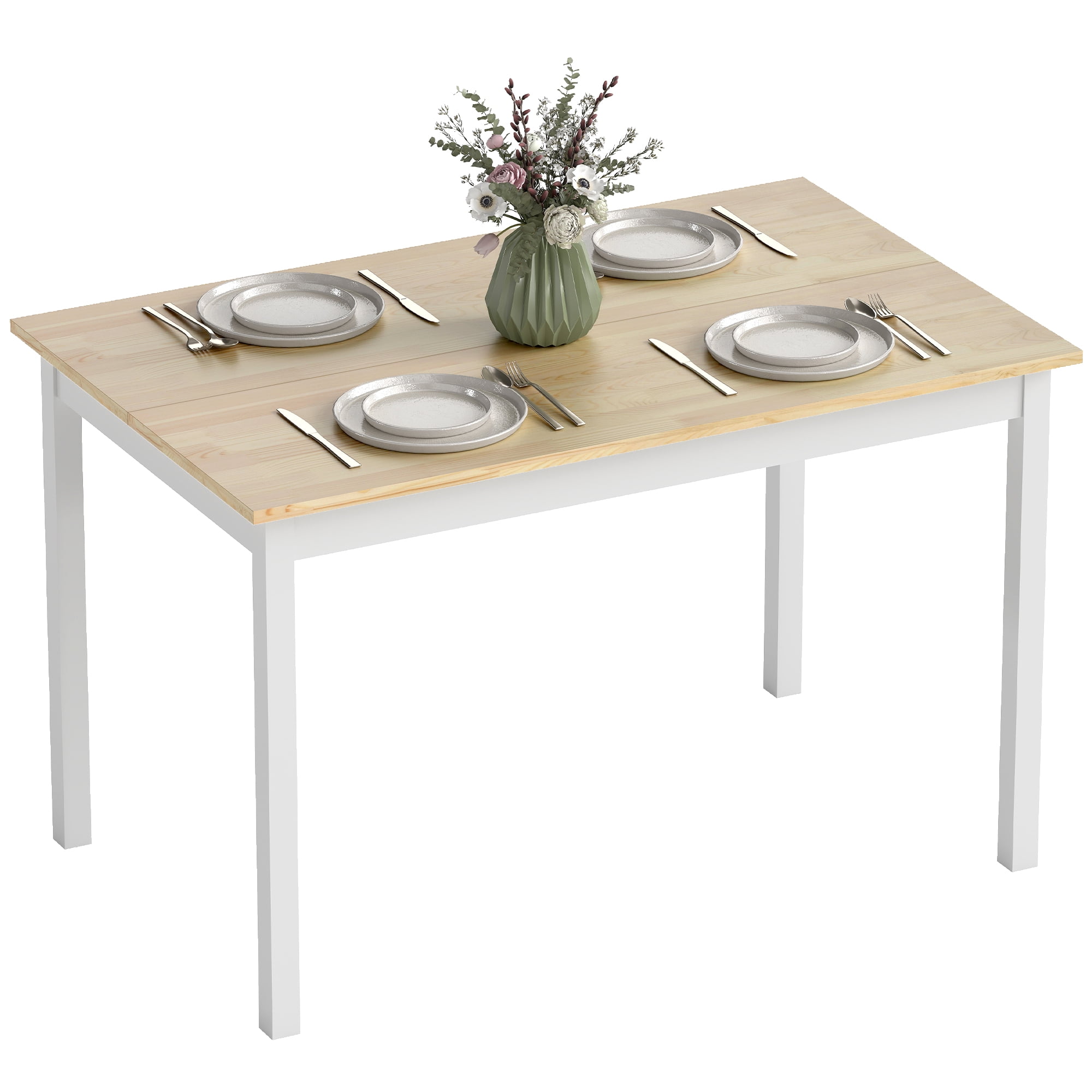 Click here for Homcom Dining Table Farmhouse Kitchen Table W/ Woo... prices