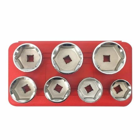 7pcs Oil Filter Cap Wrench Tools Steel Oil Filter Cap Sockets Cap Can ...