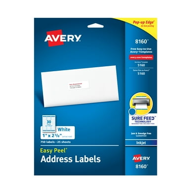 "Avery Mailing Labels, Laser Templates, Shipping, Easy Peel Return ...
