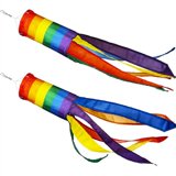 6-Piece Colorful Polyester Windsocks for Outdoor Yard Hanging ...