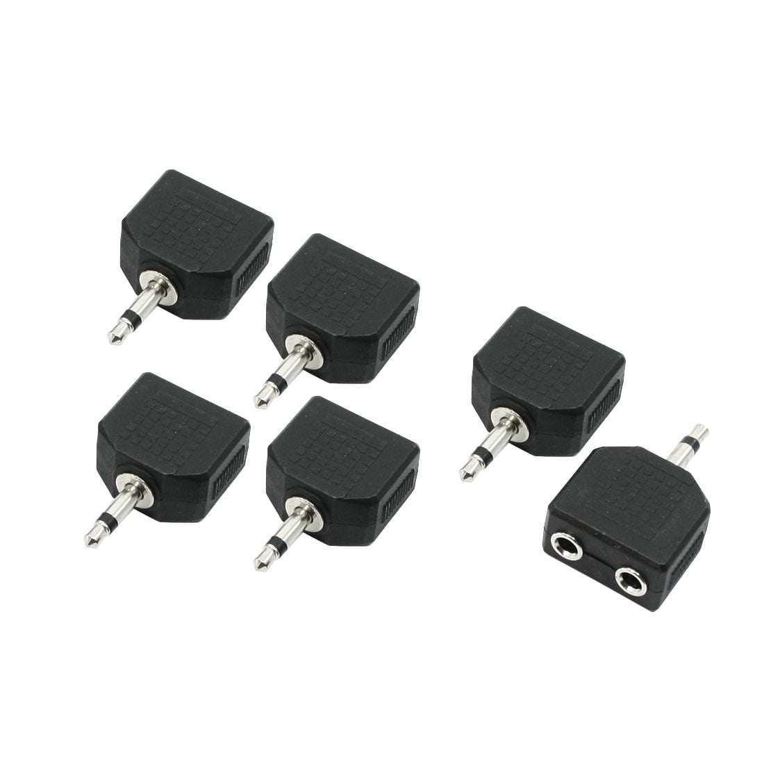 Unique Bargains 6Pcs 3.5mm Mono Audio Male Plug to Dual 3.5mm Mono ...