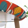 Colorful Geometry Round Fitted Tablecloths Table Covers Wipeable ...