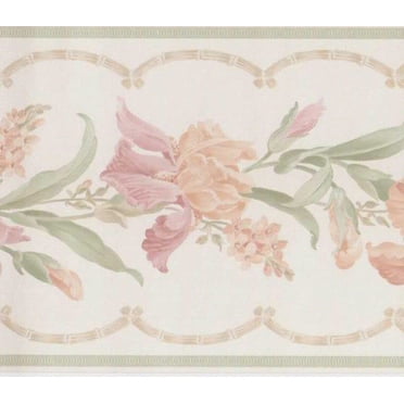 Brewster Vicky White Victorian Floral Border - Walmart.com