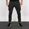 Njshnmn Mens Cargo Pants With Pockets Jogger Sweatpants With Pockets Jogging Black Xl