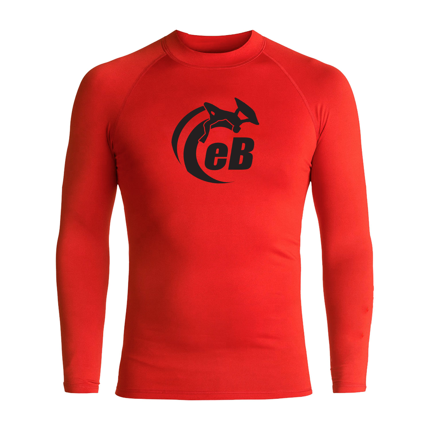 eBodyboarding Launch Out Logo Long Sleeve Rashguard - RD / BK - Walmart.com