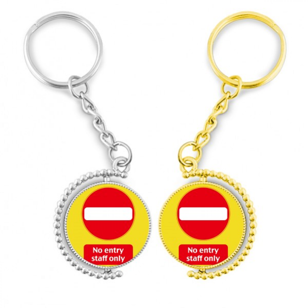 Logo No Entry Stuff Only Rotating Rotating Key Chain Ring Accessory ...