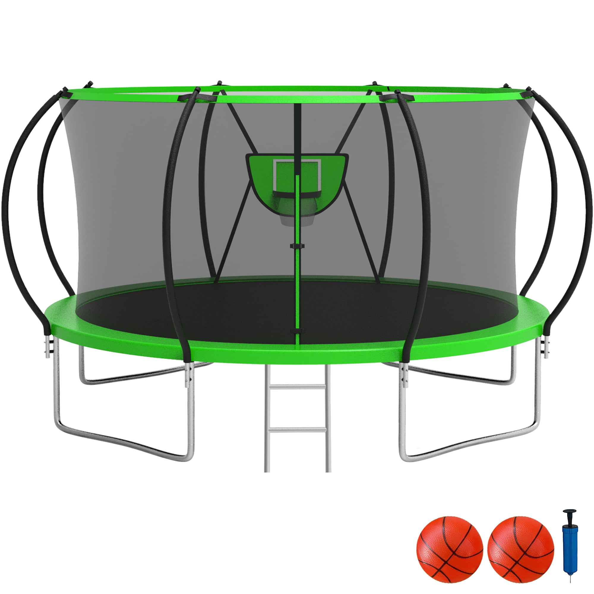 KOFUN Trampoline with Basketball Hoop, 1500lbs 10FT 12FT 14FT 16FT ...