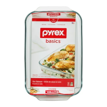 Pyrex Deep 9 x 13" Rectangular Glass Baking Dish with Sage Green Lid, 5 ...