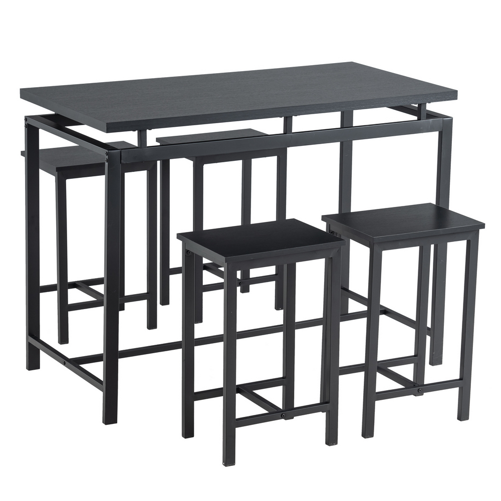 Counter Height Table Set of 5, Breakfast Bar Table and Stool Set ...