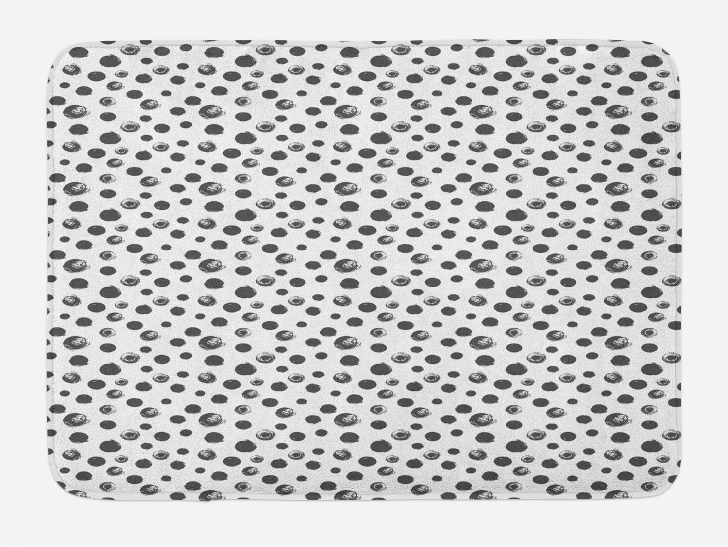 Grunge Bath Mat, Circle Paint Smear Spotty Pattern with Weathered Look ...