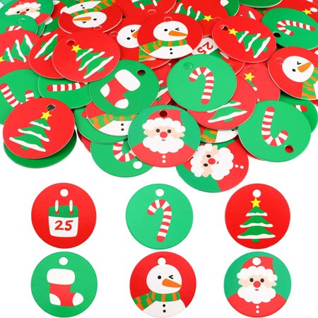 600 Pieces Christmas Hang Tags Christmas Hanging Labels Santa Claus ...