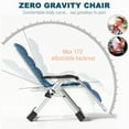 Ficisog Zero Gravity Chair with Side Table, Outdoor Padded Lounge Chair ...