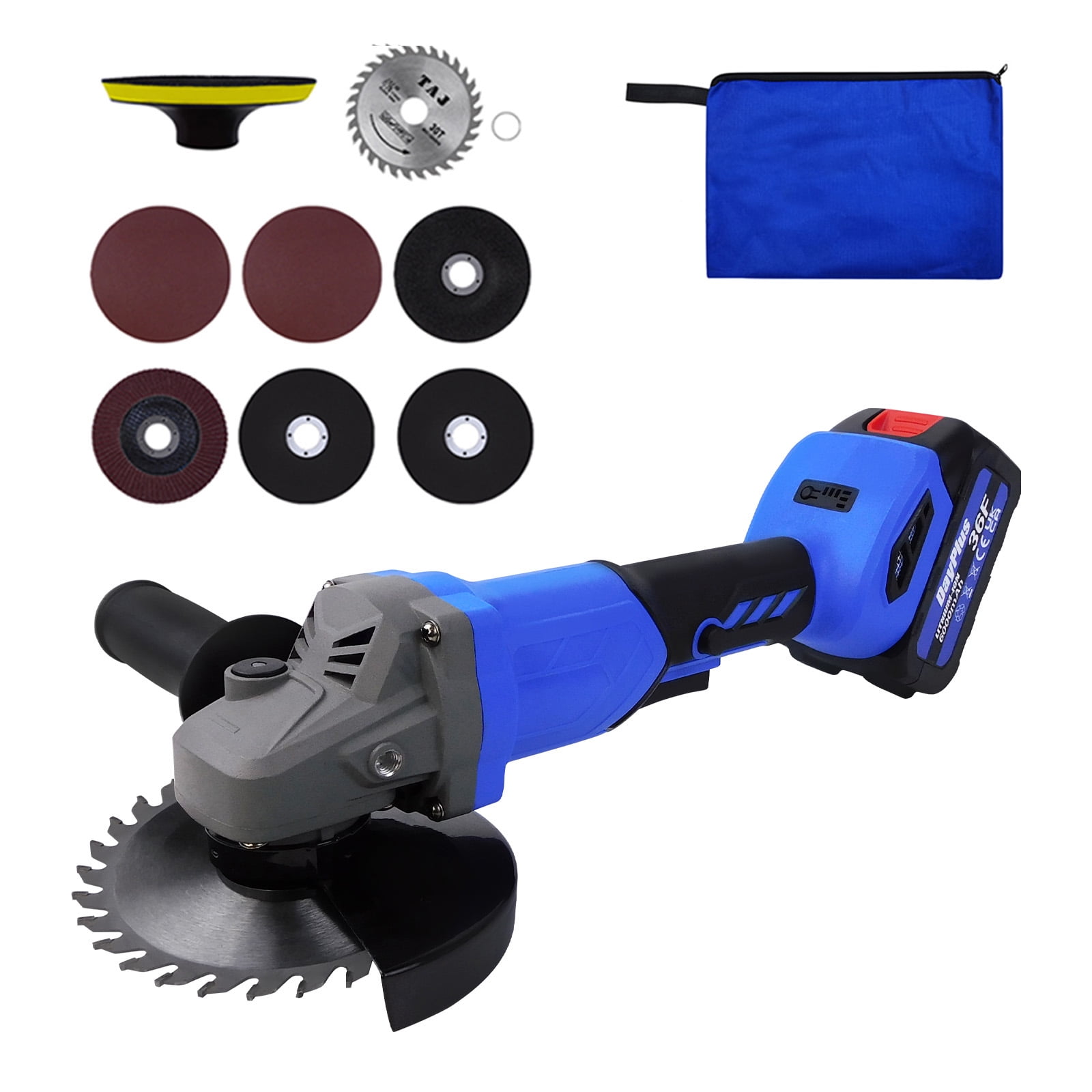Cordless Angle Grinder Lightweight Mini Grinder for Metal, Wood ...