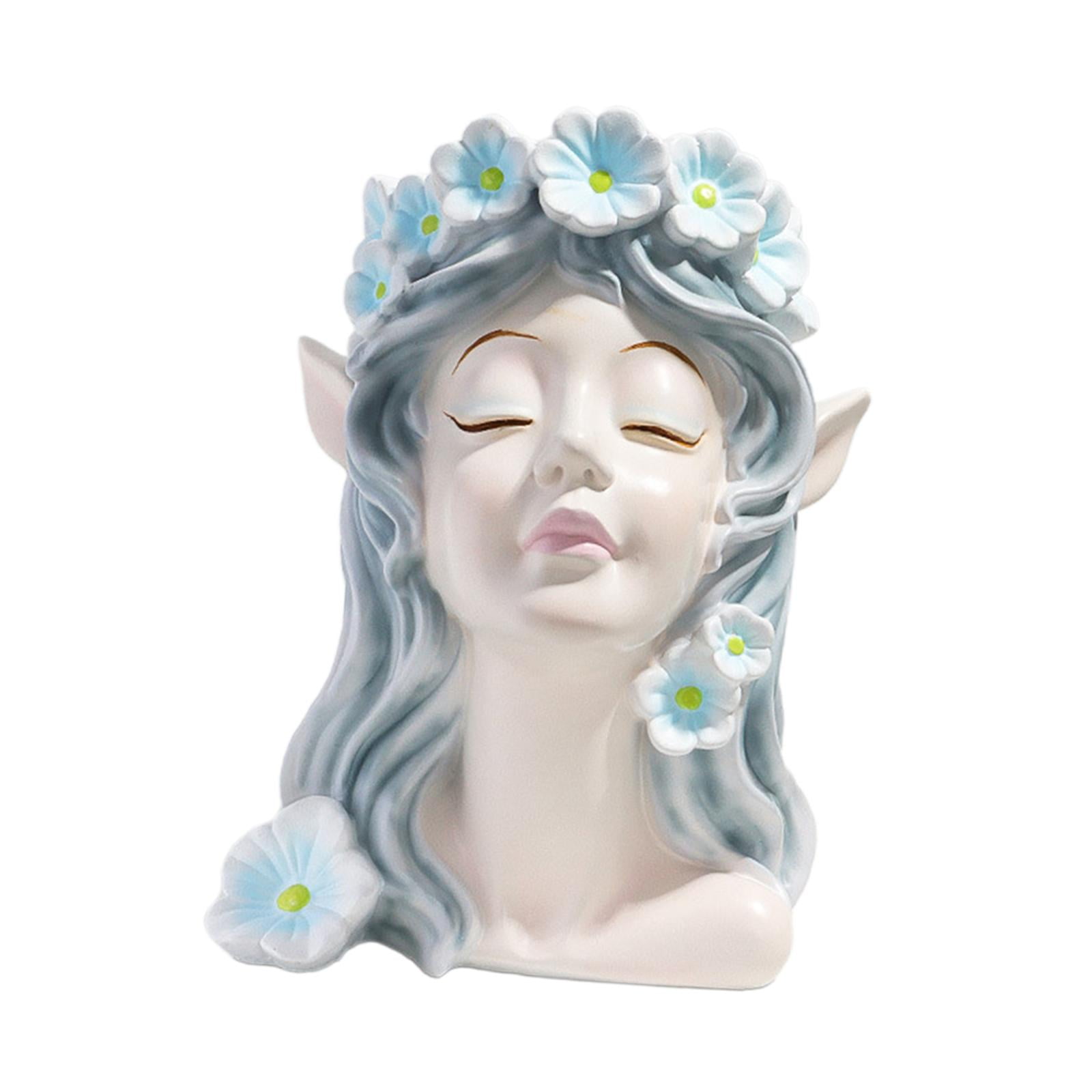 Pot Statue Decor Girl Figurine Statue Abstract Desktop Ornament for ...