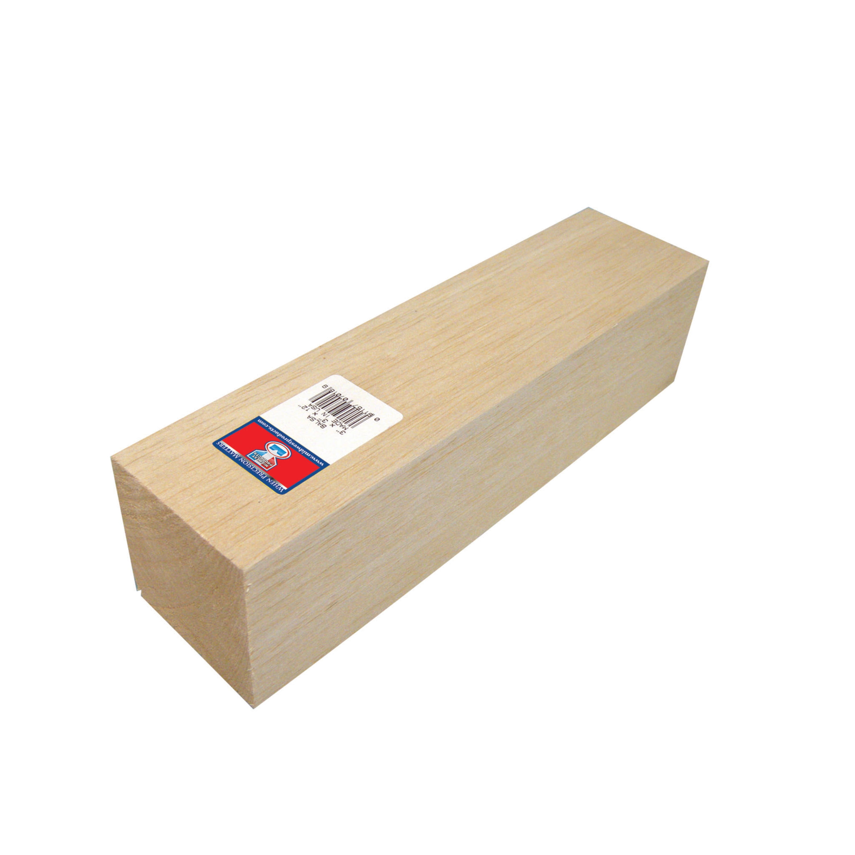 Midwest Balsa Wood Block, 12" x 3" x 3" x 12" - Walmart.com