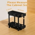 Pull Out Spice Rack Organizer for Cabinet, 2-Tier Cabinet Spice Rack ...